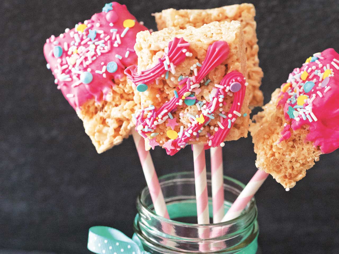Sprinkle-Dipped Crispy Treats - Colorado Parent